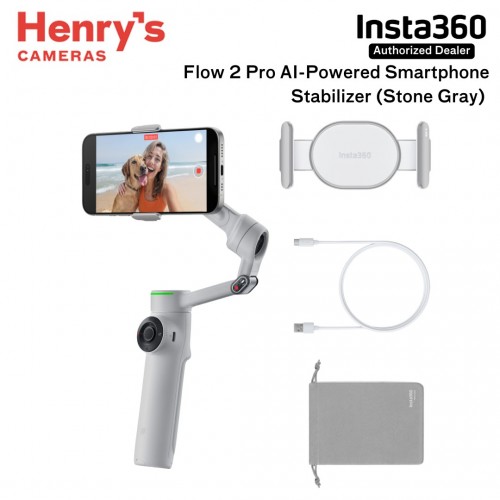 Insta360 Flow 2 Pro AI-Filmmaker Smartphone Stabilizer (Stone Gray)